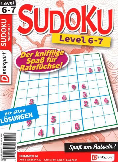 SUDOKU LEVEL 6-7 Abo | online-kiosk-24.de